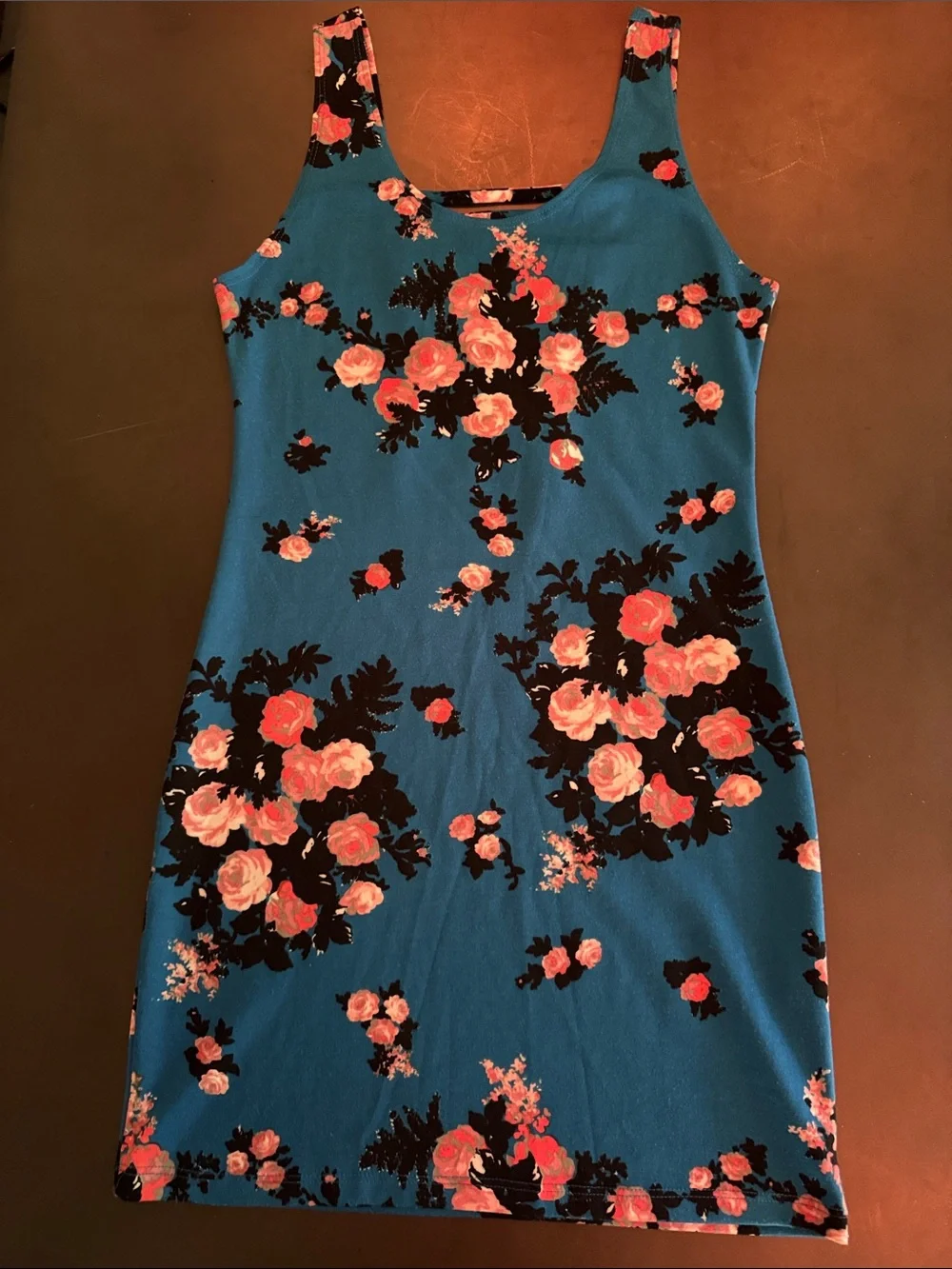 love audrey 3 + 1 | Dresses | Teal Floral Sleeveless Mini Dress | Poshmark